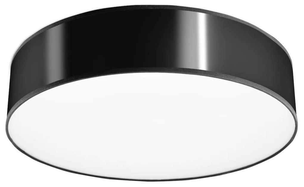 Stropní svítidlo Arena, 1x černé plastové stínítko, (bílý plast), (fi 45 cm)