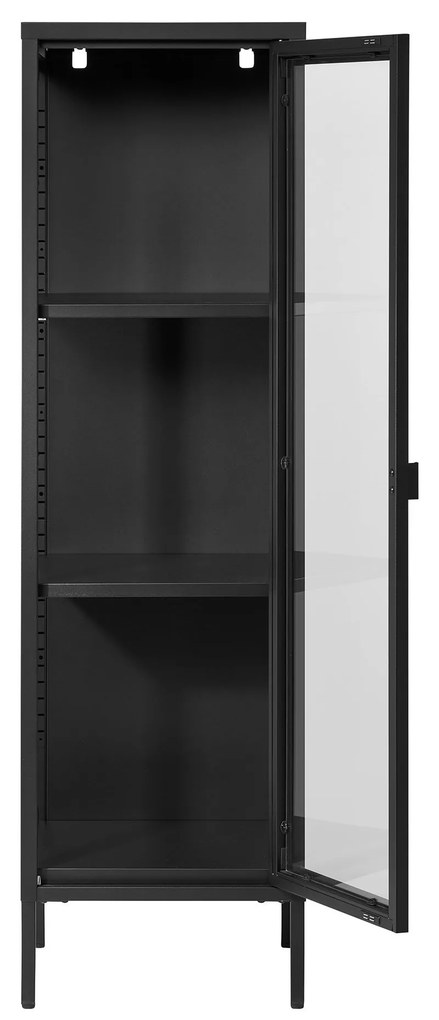 House Nordic Úzká černá vitrína BRISBANE 140 cm