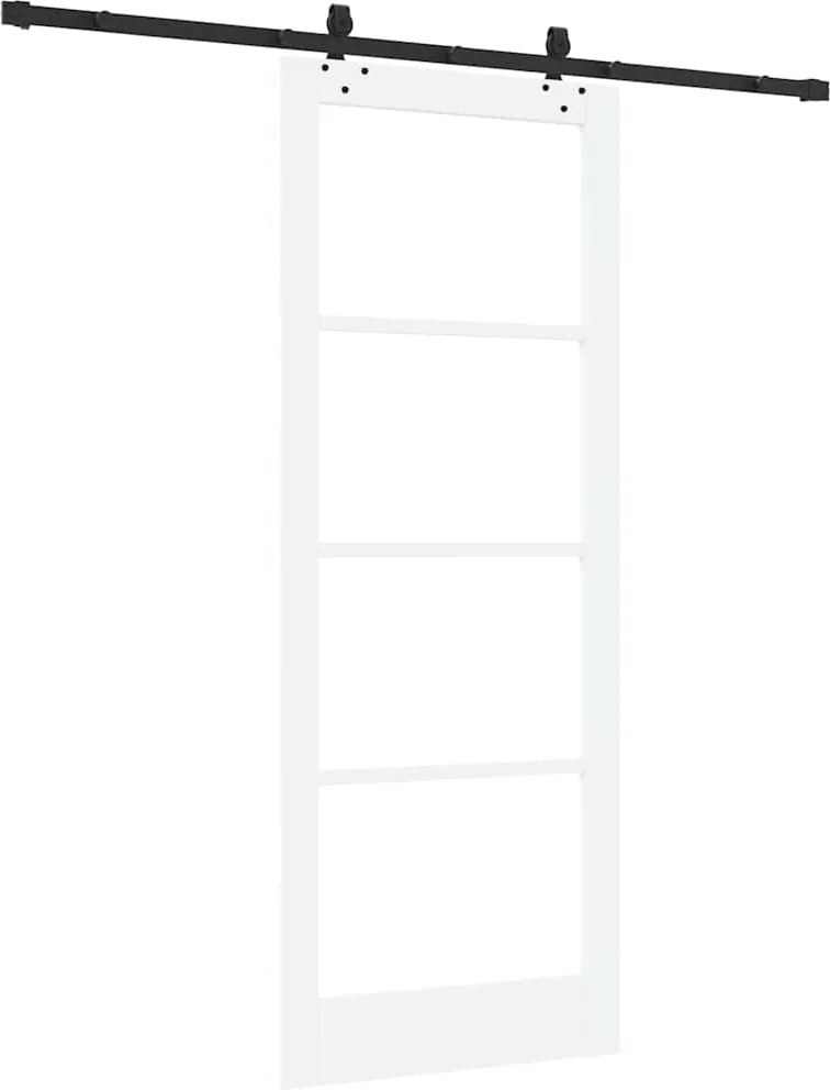 Posuvné dveře ORKDAL 83 x 211 cm Masivní borové dřevo a sklo 3332196