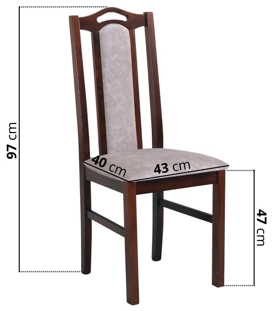 Jídelní židle Scarlet Zvolte dřevo: Bílá, Zvolte látku: látka 11b