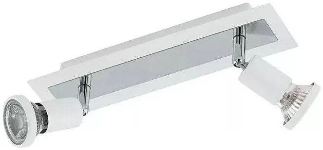 Stropní bodové LED svítidlo Eglo Sarria / GU10 / 9 W / 345 lm / IP20 / chrom/bílá