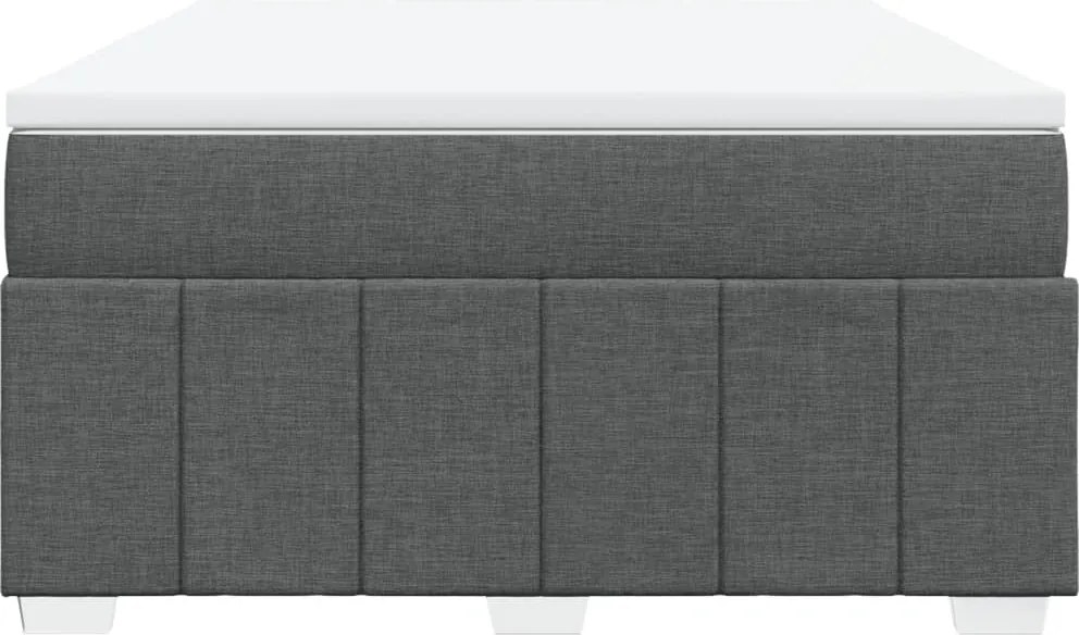 Box spring postel s matrací tmavě šedá 160x200 cm textil 3285485