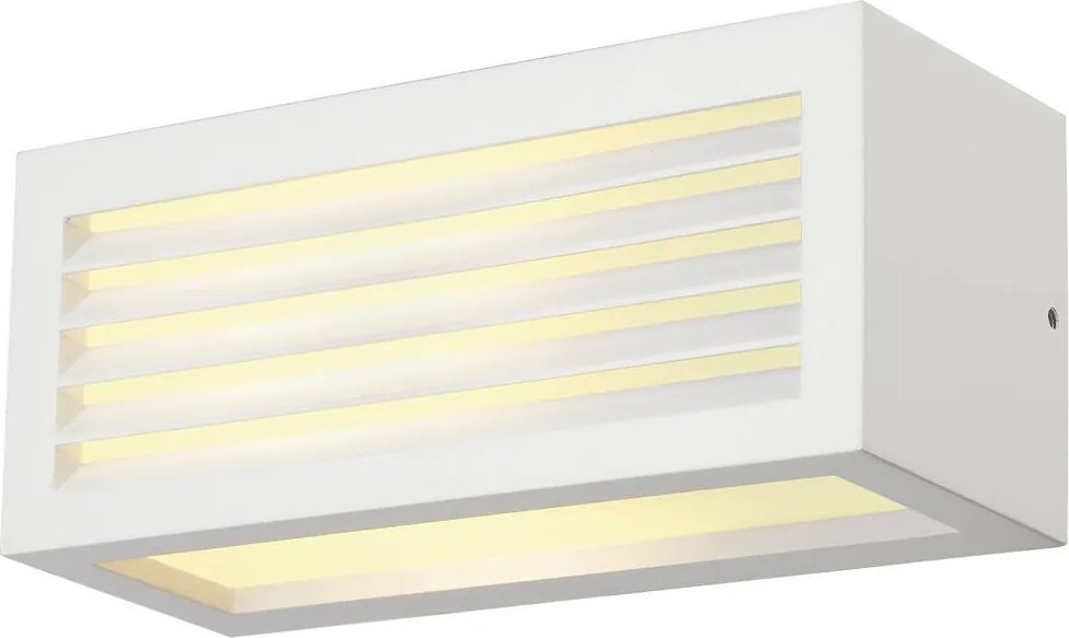 LA 232491 Venkovní svítidlo BOX-L E27 nástěnná bílá 230V E27 18W IP44 - BIG WHITE (SLV)