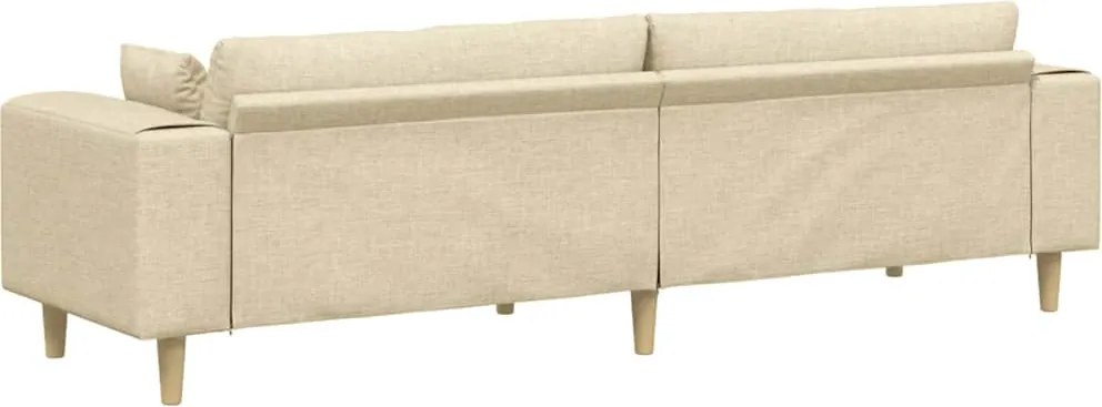 Pohovka Krémová 250 x 77 x 76 cm textil 3335149
