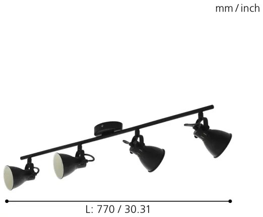 Eglo 98408 - LED Bodové svítidlo SERAS 4xLED/3,3W/230V