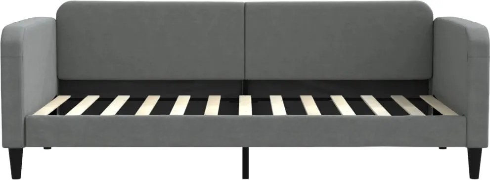 Válenda s přistýlkou tmavě šedá 90 x 200 cm textil 3196817