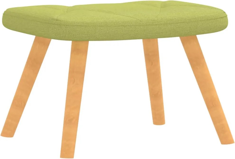 Relaxační křeslo se stoličkou zelené textil 327539