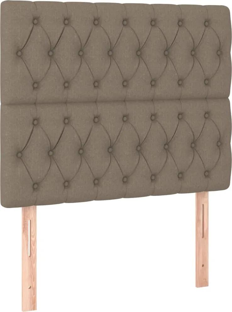 vidaXL Box spring postel s matrací 90x200 cm textil [3132205] Barva: tmavě hnědá