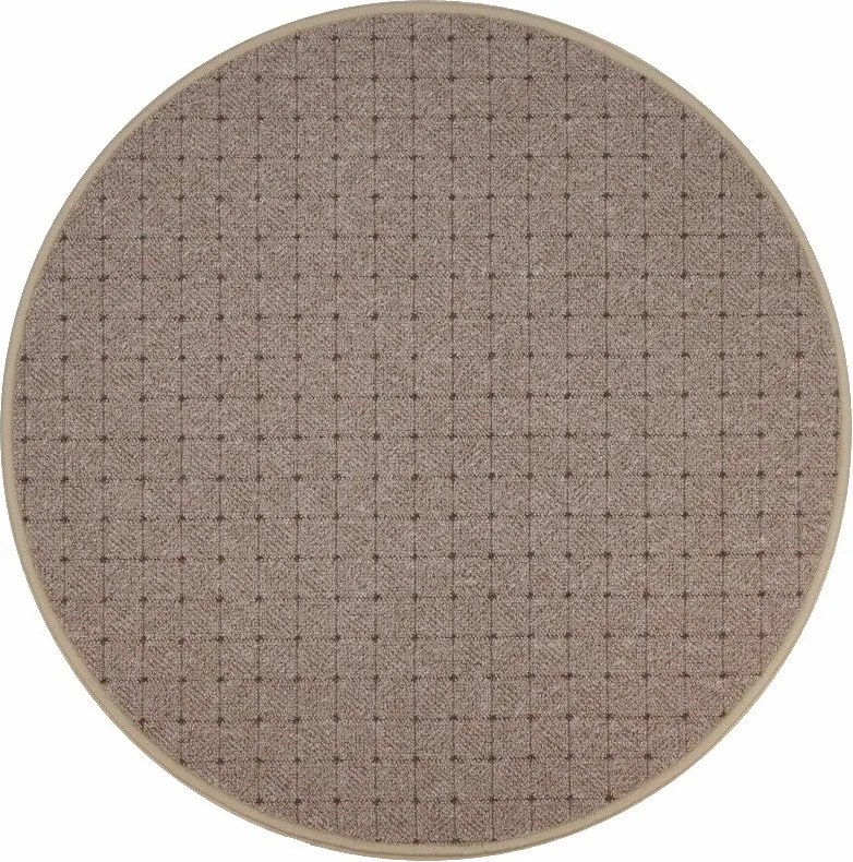 Condor Carpets, AKCE: 400x400 (průměr) kruh cm Kusový koberec Udinese béžový new kruh, béžová, chodba / předsíň