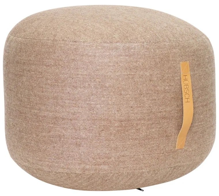 Světle hnědý puf Hübsch Zerio, ø 50 cm
