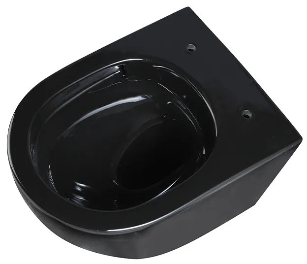 BPS-koupelny Závěsná WC mísa se SoftClose sedátkem HYD-4771, černá