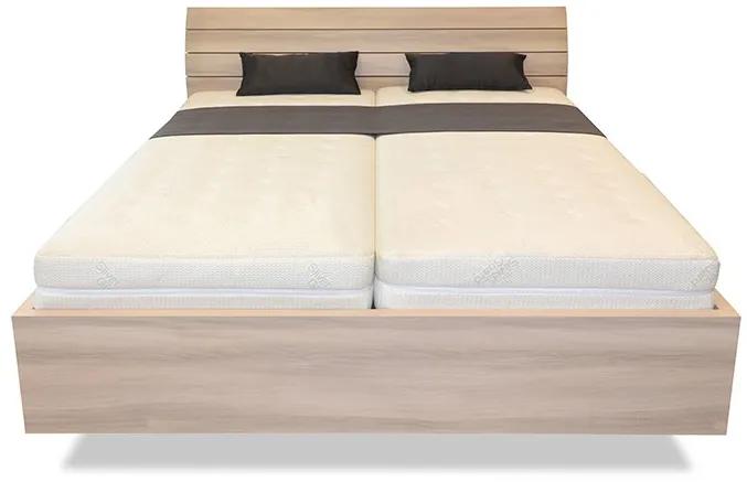 Ahorn Salina Basic postel s úložným prostorem Dekor: Dub světlý, Rozměr: 160 x 200 cm