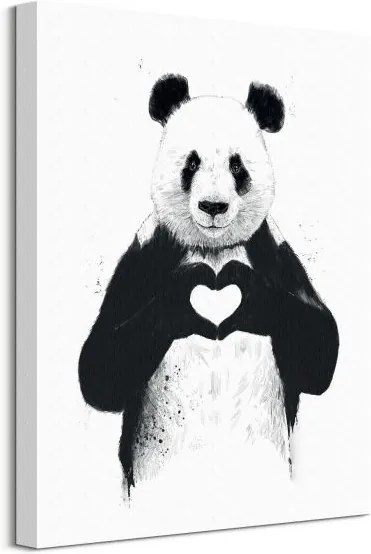 Obraz na plátně Panda All You Need Is Love Solti Balazs 40x50cm WDC94688