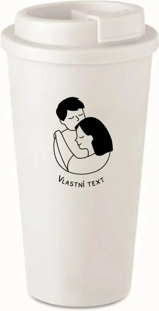 Personalizovaný cestovní termohrnek - pár v objetí