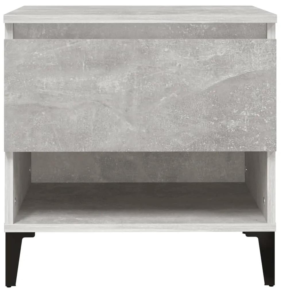 Odkládací stolky 2 ks betonově šedé 50x46x50cm kompozitní dřevo - Default Title