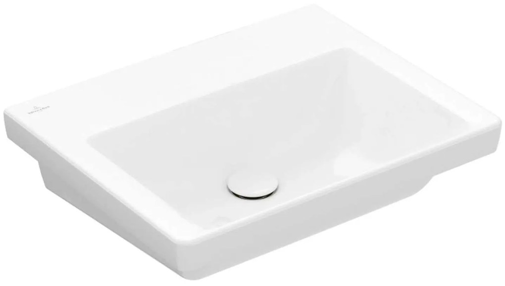 Villeroy & Boch Subway 3.0 - Umyvadlo 55x44 cm, bez přepadu, bez otvoru pro baterii, CeramicPlus, alpská bílá 4A7058R1