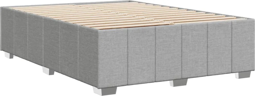 Rám postele bez matrace světle šedý 160 x 200 cm textil 3284846