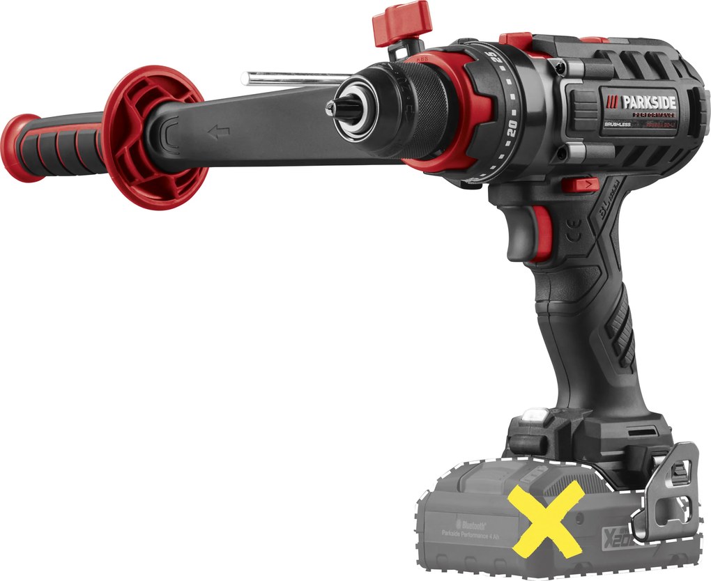 Parkside Performance® Aku příklepová vrtačka 150 Nm Ppsbsa 20-Li C3 – bez akumulátoru a nabíječky