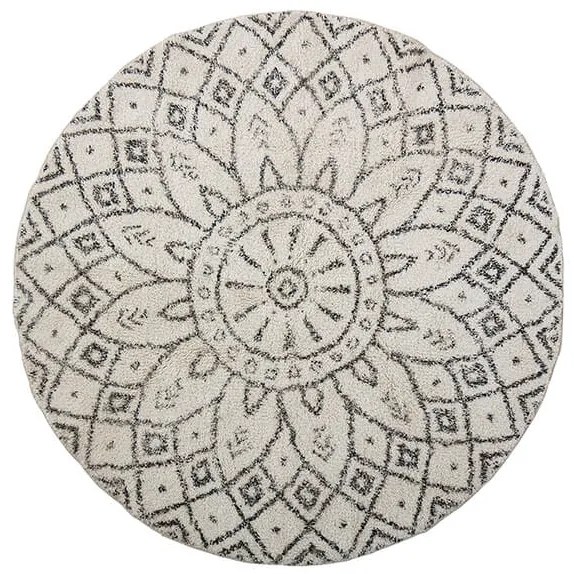 Bavlněný koberec acton ø 120 bílý MUZZA