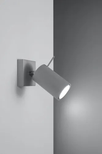 Nástěnné bodové svítidlo SOLLUX Ring 1 GU10 1x40W bez zdroje SL.0449 šedá