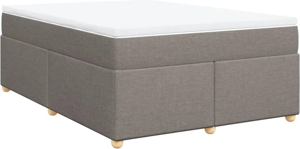 Box spring postel s matrací taupe 160x200 cm textil 3285391