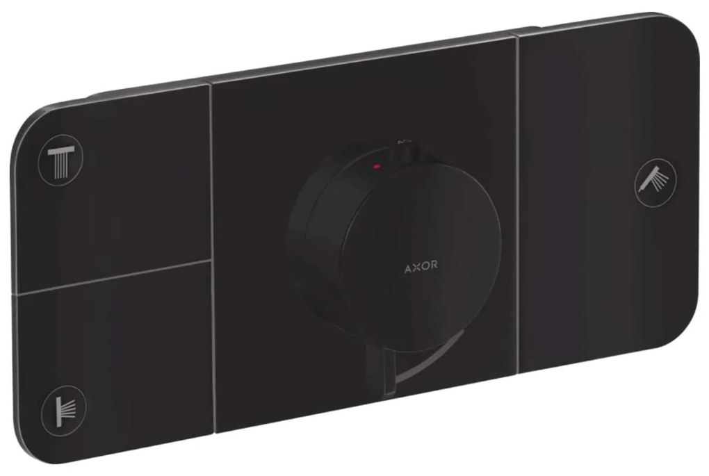 Axor One - Termostatická baterie pod omítku, pro 3 spotřebiče, matná černá 45713670