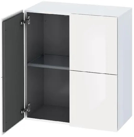 Duravit L-Cube - Skříňka 80x70x36 cm, 2 dvířka, lesklá bílá LC117702222