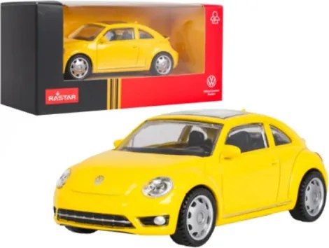 Model auta Volkswagen Beetle 1:43 RASTAR žluté