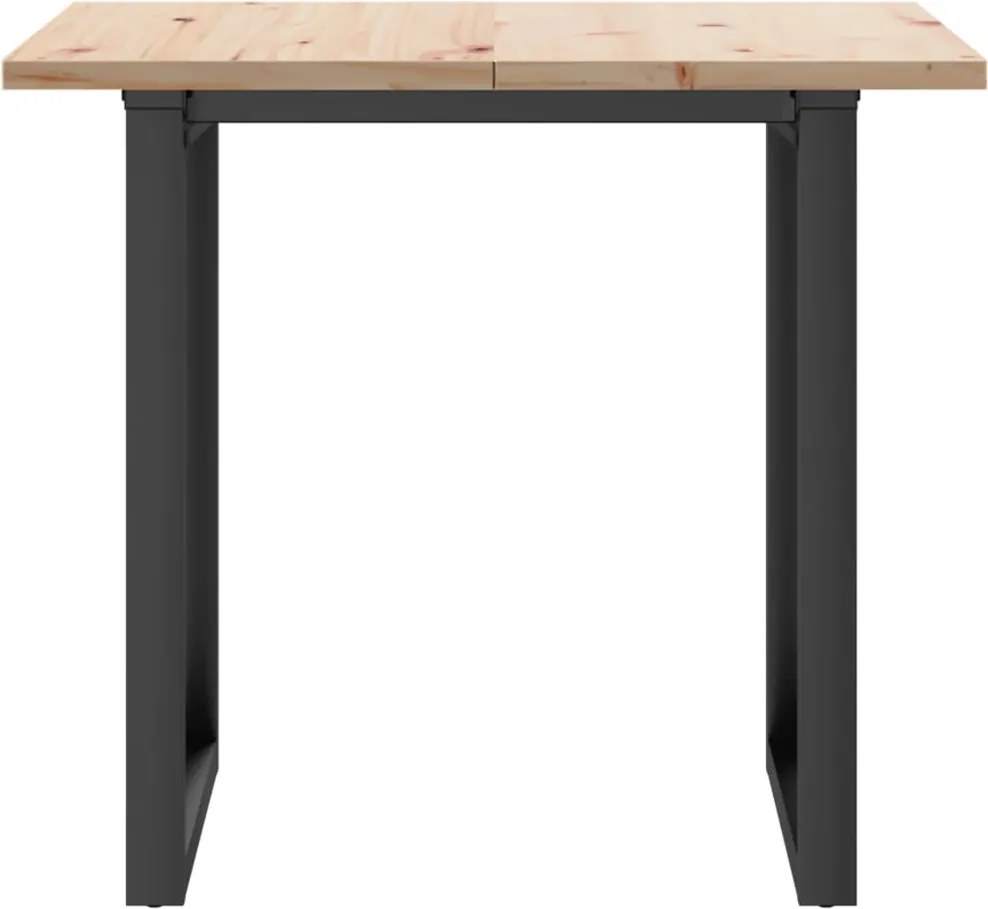 Jídelní stůl s O rámem 80 x 80 x 75,5 cm borové dřevo a ocel 3282739