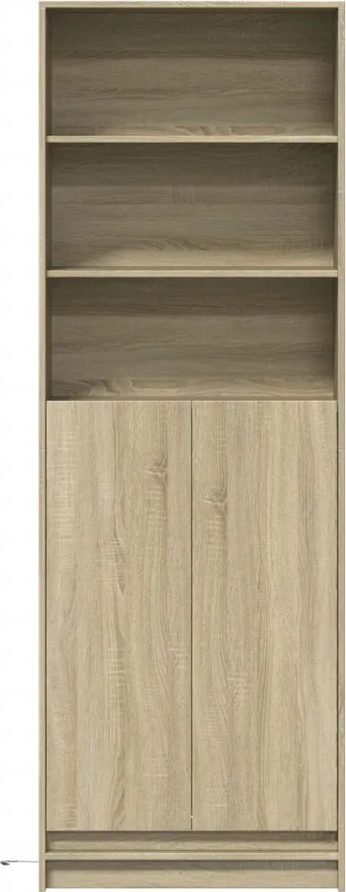 Skříň highboard s LED dub sonoma 69 x 32,5 x 200 cm kompozit 3307907
