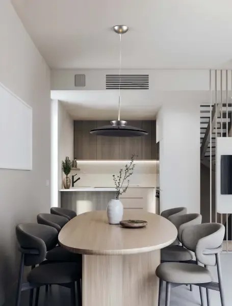 LED stmívatelný nikl designový lustr Esti