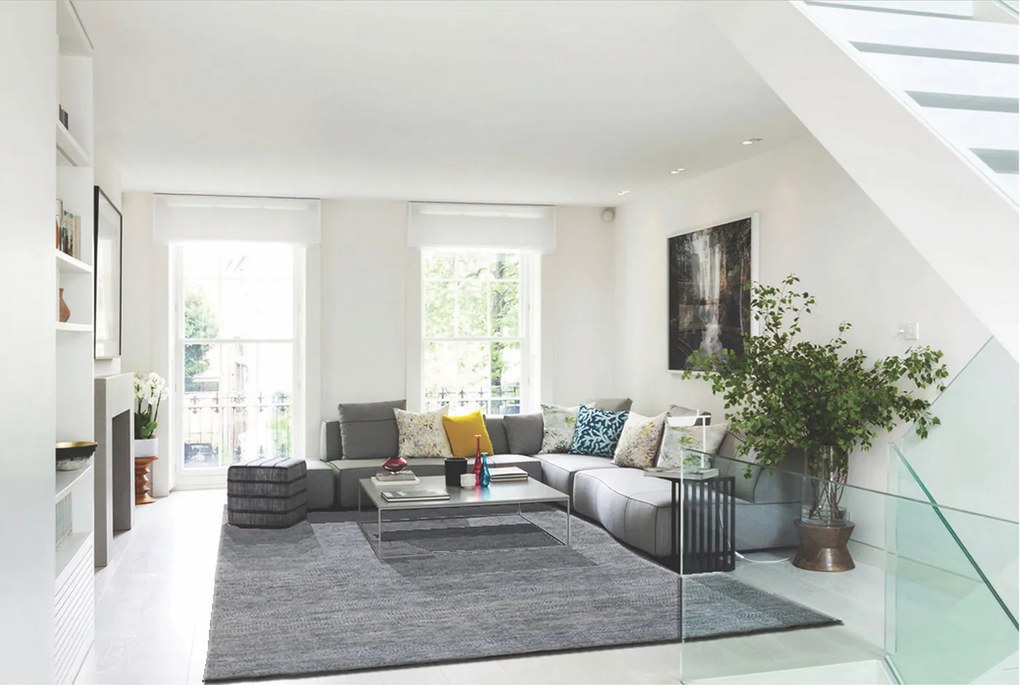 Diamond Carpets India, Ručně vázaný kusový koberec Diamond DC-MCK Light grey/silver, 180x275, šedá, chodba / předsíň