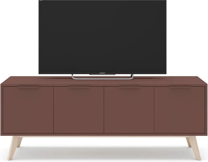Matný TV stolek v terakotové barvě 140x53x40 cm Campus – Marckeric