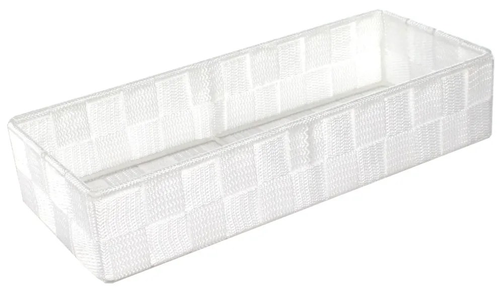 Úložný organizér do zásuvky Compactor TEX - košík L, 30 x 12 x 7 cm, bílý