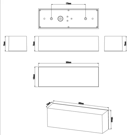 Top Light - LED Koupelnové nástěnné svítidlo BOXTER LED/12W/230V IP65 4000K