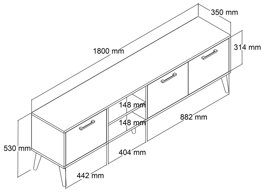 Hanah Home TV stolek Exxen - 1587, Dub