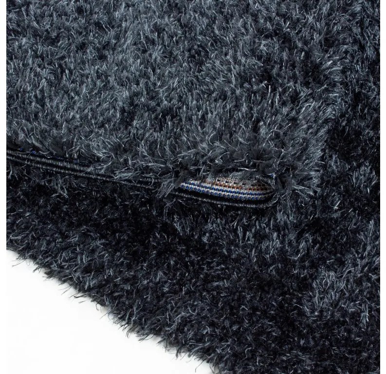 Ayyildiz Kusový koberec BRILLIANT 4200, kulatý, Černá Rozměr koberce: 120 cm KRUH