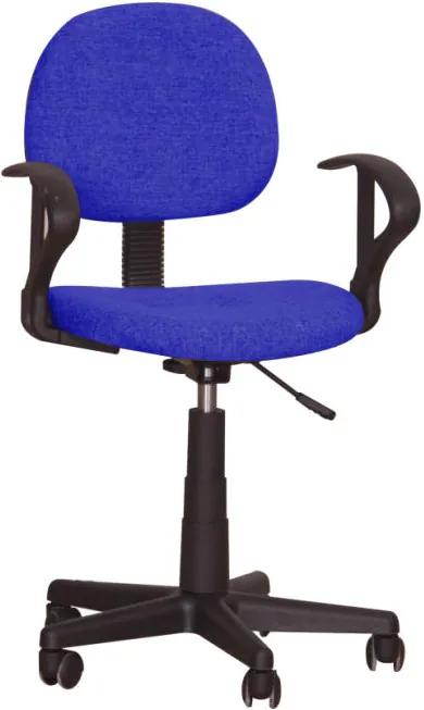 TEMPO KONDELA Kancelářská židle v jednoduchém moderním provedení modrá TC3-227