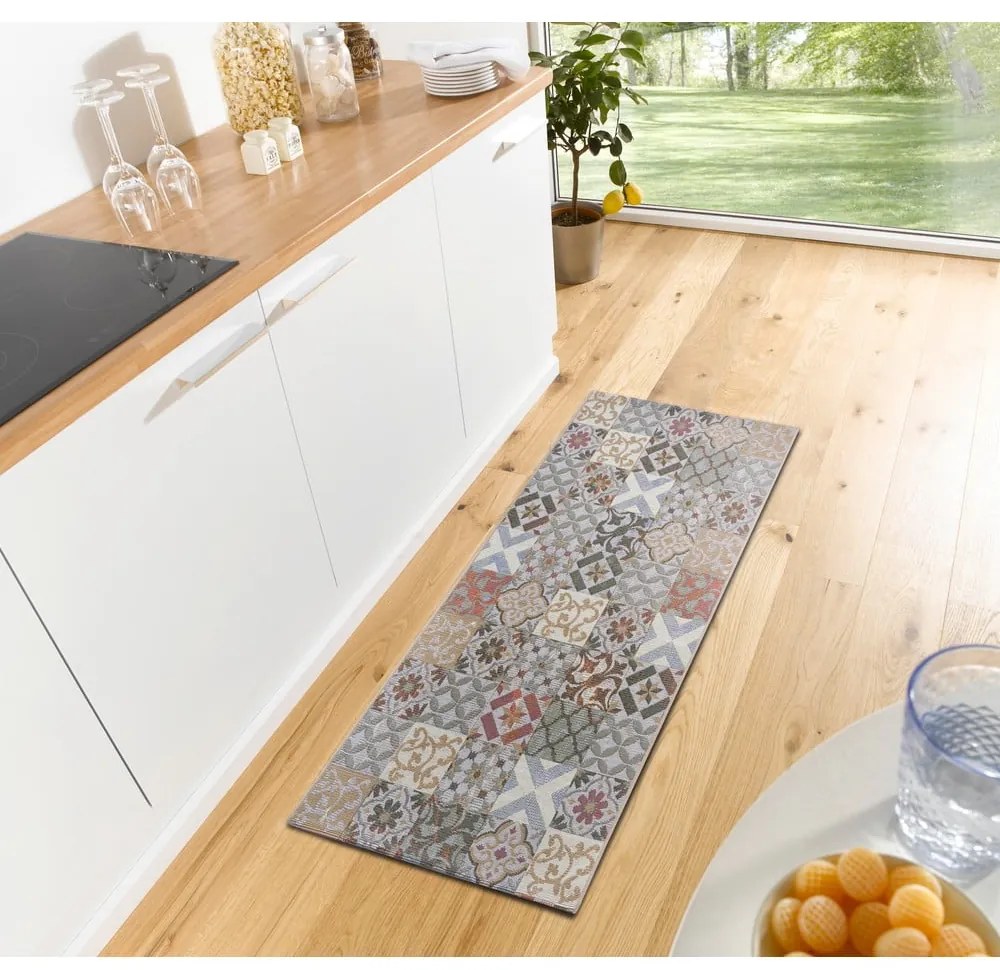 Šedý koberec běhoun 75x150 cm Cappuccino Mosaik – Hanse Home