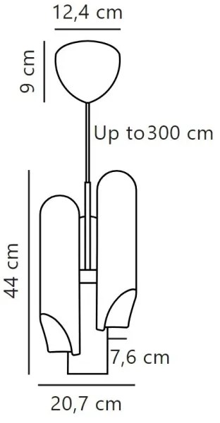 DFTP by Nordlux - Lustr na lanku ROCHELLE 3xGU10/15W/230V