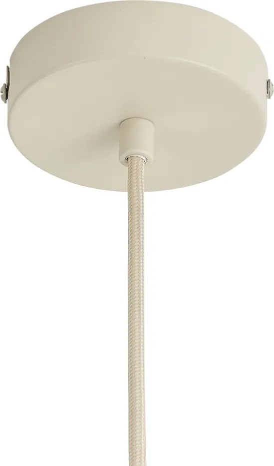 Závěsné svítidlo Japandi béžové s lněným stínidlem 50 cm - Fedde