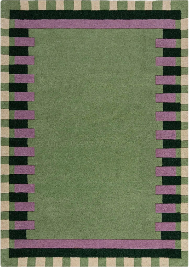 XXXLutz VLNĚNÝ KOBEREC, 160/230 cm zelená, fialová Flair Rugs - Online Only koberce & rohožky - 003165041002