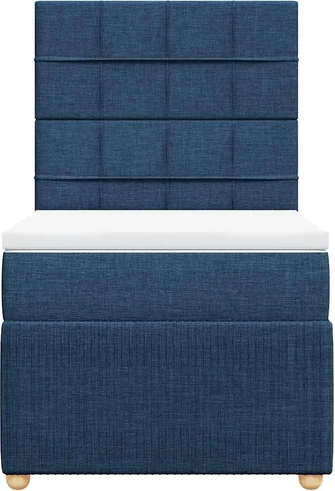 Box spring postel s matrací modrá 80x200 cm textil 3291889