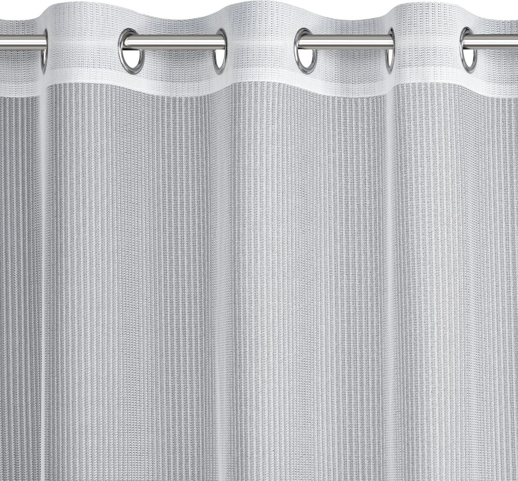 ZÁCLONA NA KROUŽCÍCH SADIE 300X150 CM BÍLÁ