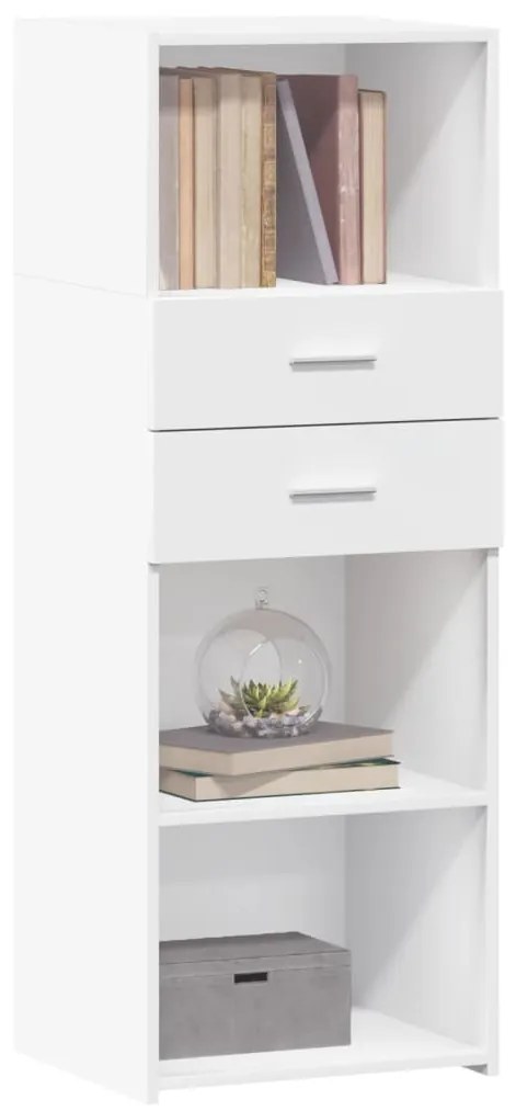 Skříň highboard bílá 45 x 42,5 x 124 cm kompozitní dřevo