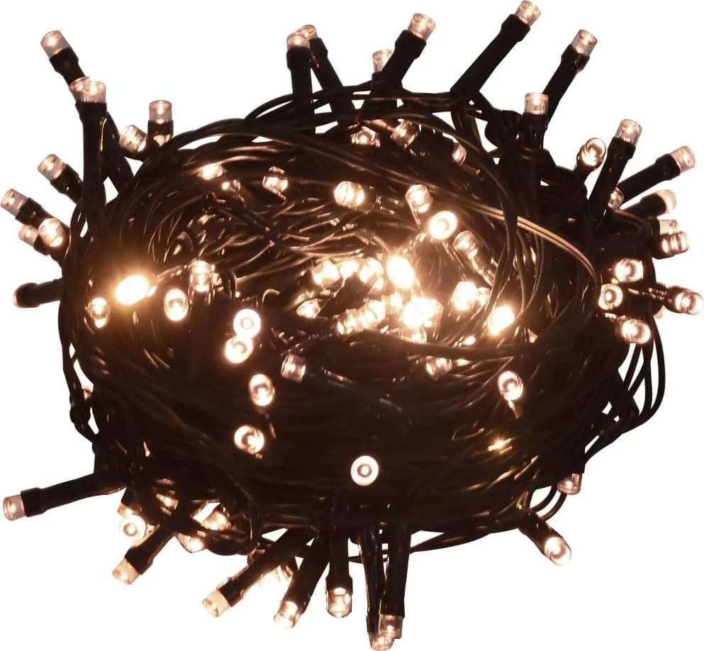 vidaXL Světelný LED řetěz s 300 LED diodami vícebarevný 30 m PVC [330047] Barva: Teplá bílá a černá