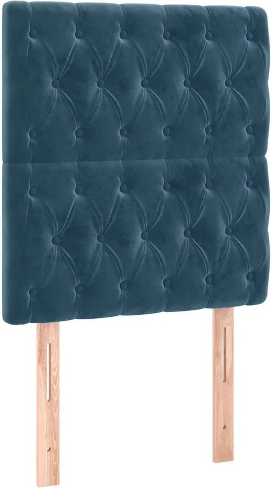 Box spring postel s matrací tmavě modrá 80 x 200 cm samet 3129361