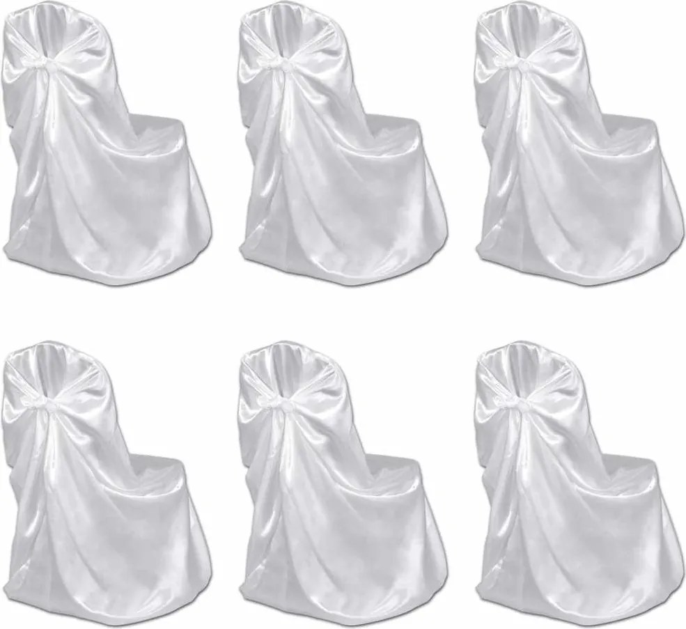 Potahy na židle pro svatební hostinu 12 ks bílé 279094