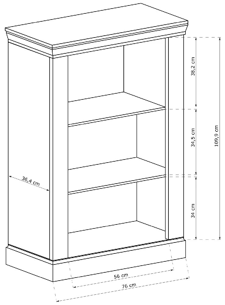 Obývací stěna ANTICA L | sestava D + stolek | 321 cm | dub lefkas | POSLEDNÍ KUS