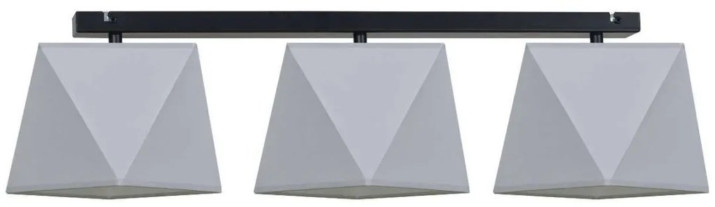 Stropní svítidlo Diamond, 3x textilní stínítko (mix 5 barev), (výběr ze 2 barev konstrukce), p